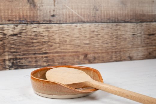 Fiery Orange Spoon Rest - Thrown In Stone